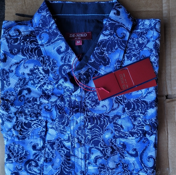 DE-NIKO | Shirts | Mens Pattern Shirt | Poshmark
